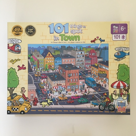 Master Kids Pieces | Toys | New 1 Things To Spot In Town Puzzle Ages 6 ...
